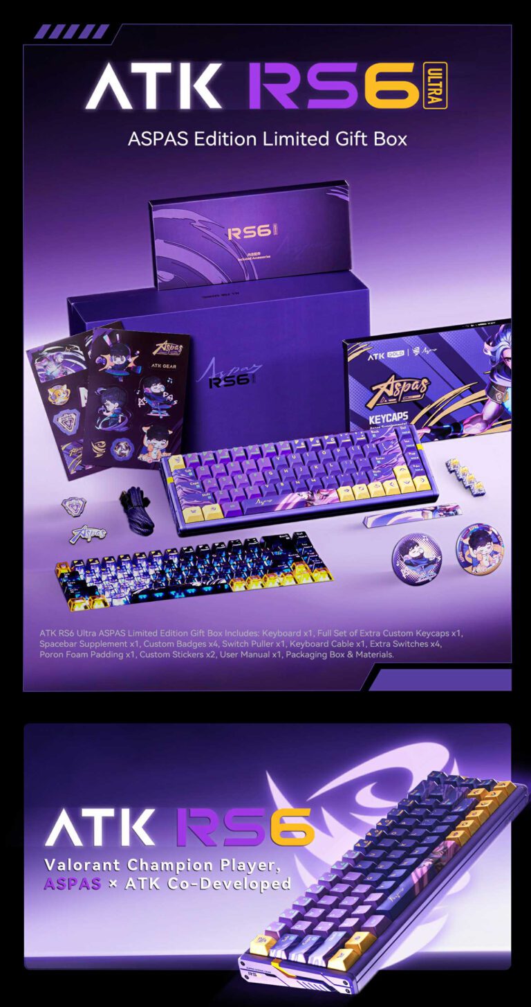 ATK RS6 ASPAS Edition – Esports Hall Effect Keyboard