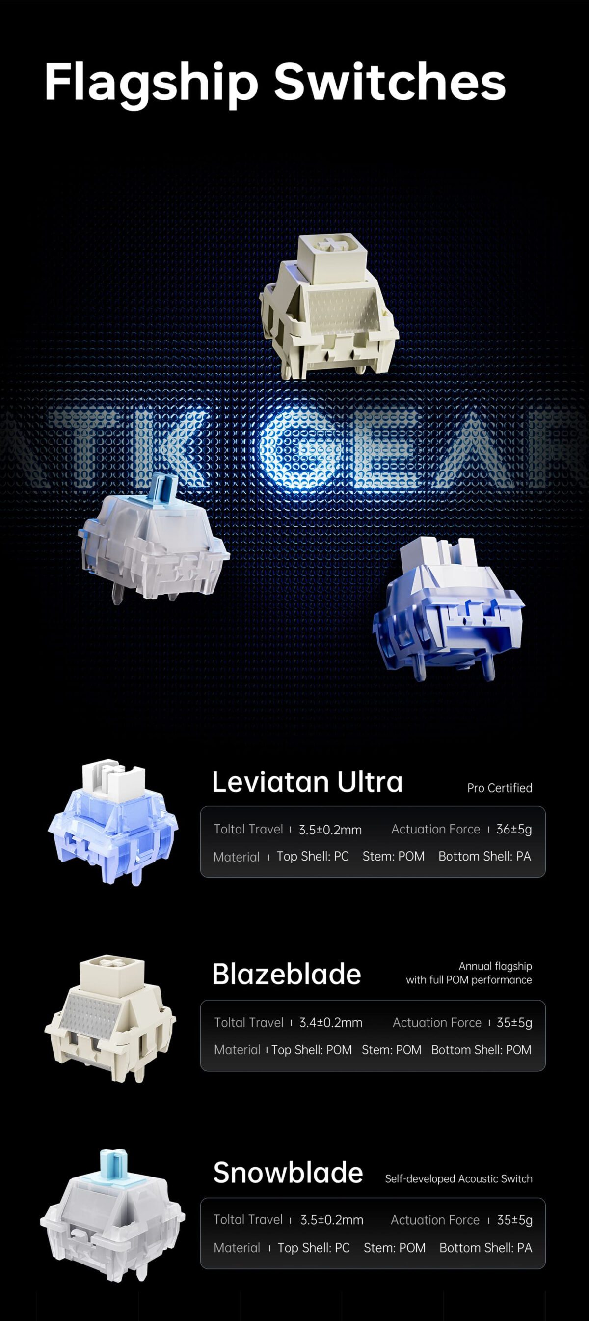 ATK RS7 V2 Custom Hall Effect Keyboard, 8K Polling Rate